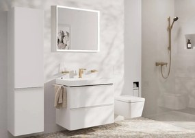 Hansgrohe Tecturis E, páková umyvadlová baterie 110 Fine CoolStart EcoSmart+ s odtokovou garniturou Push-Open, kartáčovaný bronz, HAN-73020140