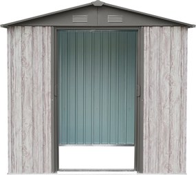 Zahradní domek BestBerg ZDB-2SD / 2,5 m² / 194 x 131 x 184 cm / dekor bílé dřevo/šedá