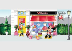 Dětská vliesová fototapeta na zed' Minnie a Daisy na nákupech, Disney | 202 x 90 cm | DFTDNH 5322