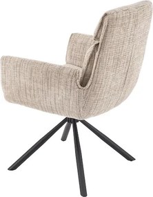 Jídelní otočná židle Halmar K596 béžová-černá