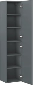 Mexen Rivel, koupelnový podstavec 35 cm, 1 dvířka, s drážkami, grafitová matná, 91A21-03016-1-BF66