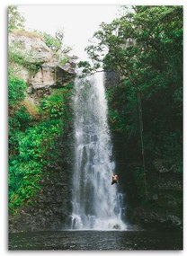 Gario Obraz na plátně Muž skákající z vodopádu Rozměry: 40 x 60 cm