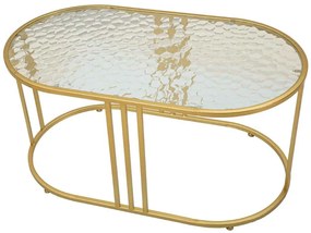 Designový konferenční stolek Baroness 90 cm zlatý