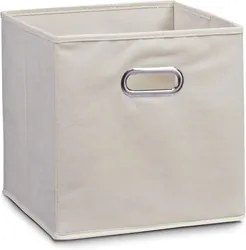 Úložný box, flísový, béžový, 28 x 28 x 28 cm