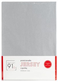 JERSEY PROSTĚRADLO 90X200 CM, VÝŠKA 25 CM STŘÍBRNÉ