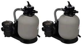 Písková filtrační čerpadla 2 ks 600 W 17 000 l/h 277090