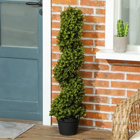 HOMCOM Sada 2 umělých spirálovitých eukalyptů, 90 cm pokojová rostlina, umělá rostlina, velká dekorativní rostlina v květináči pro domácnost, kancelá…