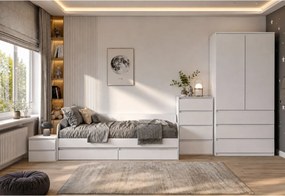 Sestava do dětského pokoje s postelí 90x200 cm, nymfa alba Idea