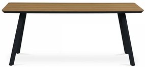 Jídelní stůl pro 4, 6, 8 osob 180x90x76 dub kovové nohy černý lak HT-533 OAK