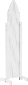 Mřížková zástěna, bílá/dřevo, 250 cm, KEJLY