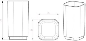 Aqualine Aqualine, SEVENTY pohár na postavení, šedý, 639808