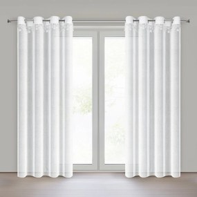 EUROFIRANY VÁNOČNÍ ZÁCLONA NA KROUŽCÍCH XMAS 140X250 HVĚZDY