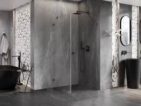 Mexen Lunar-B, výklopný sprchový kout pravý 90 x 90 cm, 8mm čiré sklo, profil grafit broušený, 832-090-090-66-00-P