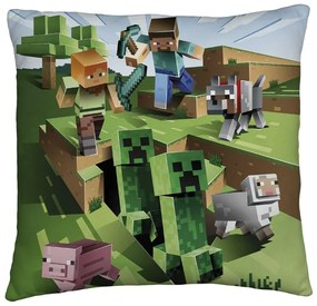 Dětský polštář 40x40 Minecraft počítačová hra Halantex