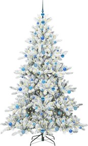 Umělý Skládací Vánoční Strom s stojanem Bílá 210 cm PVC a ocel 3397738