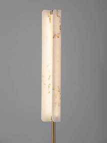 Krémová/v mosazné barvě LED stojací lampa v dekoru mramoru (výška 160 cm) Aider – Nova Luce