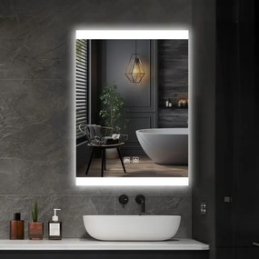 IREDA Koupelnové zrcadlo s LED osvětlením, 80 x 60 cm DF95770