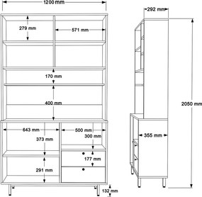 Skříň Rery Oak and Green