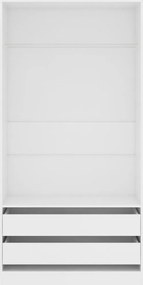 vidaXL Šatní skříň 100 x 50 x 200 cm dřevotříska [800603] Barva: bílá s vysokým leskem