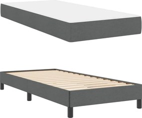 Postel s boxspringem Tmavě šedá 90 x 190 cm textil 3398452