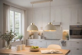 Brilagi - Lustr na lanku MOON 2xE27/60W/230V béžová/zlatá