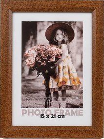 FANDY Dřevěný fotorámeček Bevel 15x21 3 tmavě hnědý