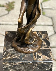 Erotická bronzová socha - Nahá žena tanečnice 2