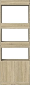 Skříň highboard dub sonoma 63 x 33 x 180 cm kompozitní dřevo 3309602