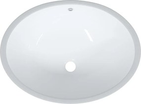 vidaXL Umyvadlo do koupelny bílé 56 x 41 x 20 cm oválné keramika [153721]