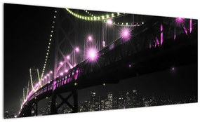 Noční most - obraz (100x40cm)
