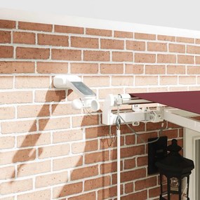 Automatická zatahovací markýza s LED burgundská 400 x 300 cm 3214975