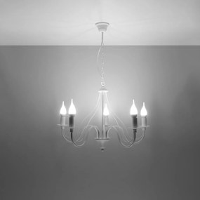 Sollux Lighting Lustr MINERWA 5 bílý