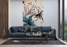 Vliesová fototapeta na zed' Květinová Malba | 150 x 270 cm | DFT2P2557