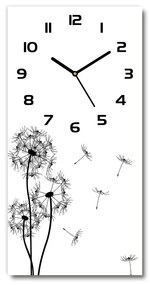 Wallmuralia Moderní hodiny nástěnné Pampelišky 30x60 cm