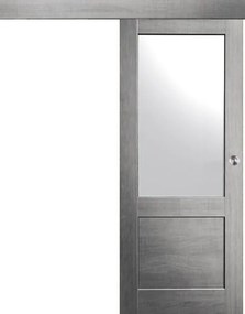 posuvné interiérové dveře na stěnu vasco doors LISBONA model 7 Průchozí rozměr: 70 x 197 cm, Orientace dveří: Levé dveře, Dekor: Dub přírodní