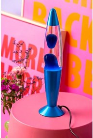 Modrá skleněná lávová lampa (výška 35,5 cm) Funky Rocket Lava – Leitmotiv