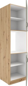 Kuchyňská linka STILO ac | 120 + 230 cm | PREMIUM BOX zásuvky | UNI dvířka | artisan/světle šedá