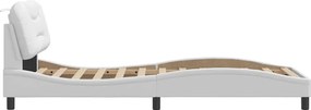 Rám postele bez matrace Hvar bílý 80 x 200 cm umělá kůže 3207961
