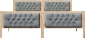 Rám postele Světle šedá 160 x 200 cm Masivní borové dřevo 3394278