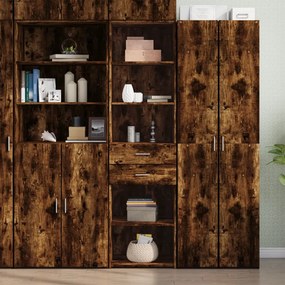 Skříň highboard kouřový dub 50 x 42,5 x 185 cm kompozitní dřevo 3281459