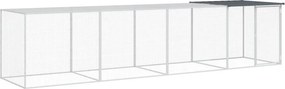 Klec pro kuřata se střechou antracitová 403 x 98 x 90 cm ocel 3189040