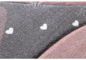 koberec PETIT PLAMEŇÁCI, SRDCE, šedý velikost 120x170 cm | krásné koberce cz