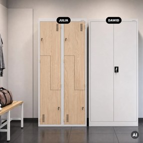 Šatní skříň typu L šedá, dub sonoma, 800x1850x450 mm: JULIA Eco Design