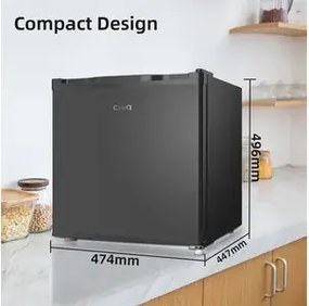 CHiQ CSD31D4E minibar stříbrná / 31 L / 41 dB / 2 přihrádky / -24 °C a