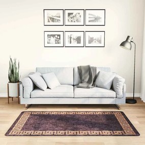 Koberec pratelný 80 x 150 cm černý a zlatý 337928