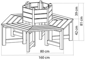 B&D Burchex Lavička kolem stromu