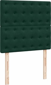Box spring postel s matrací tmavě zelená 90x190 cm samet 3292229