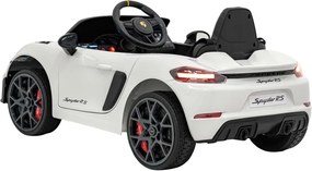 Elektrické autíčko Porsche Spyder RS ​​718 Lakýr bílé