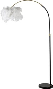 Stojací lampa Plure 180 cm bílá/černá