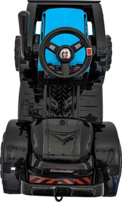 Ramiz Traktor buldozer G320 pro nejmenší děti modrý + pohyblivá lžíce + melodie + klakson + LED světla